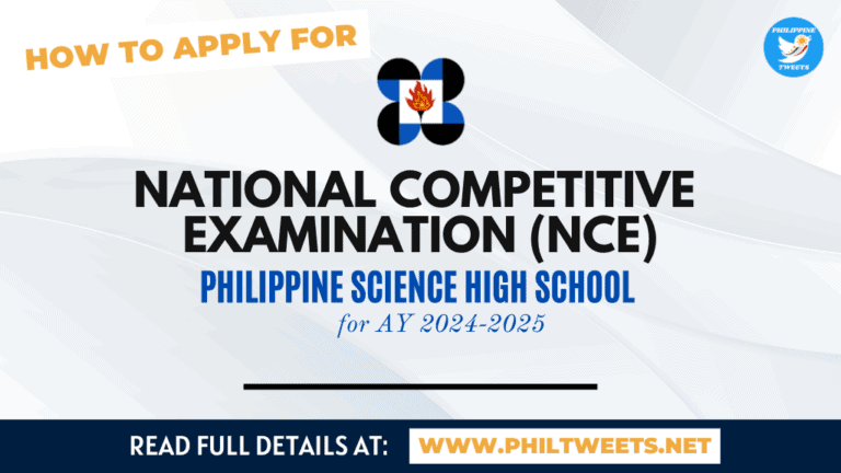 PSHS National Competitive Examination (NCE) 2024-2025 Entrance Exam ...